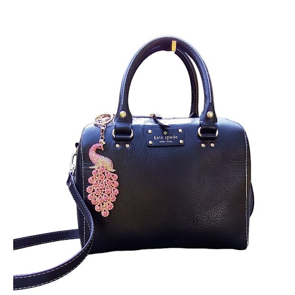 kate spade | Bags | Kate Spade Black Leather Wellesey Alessa Satchel ...